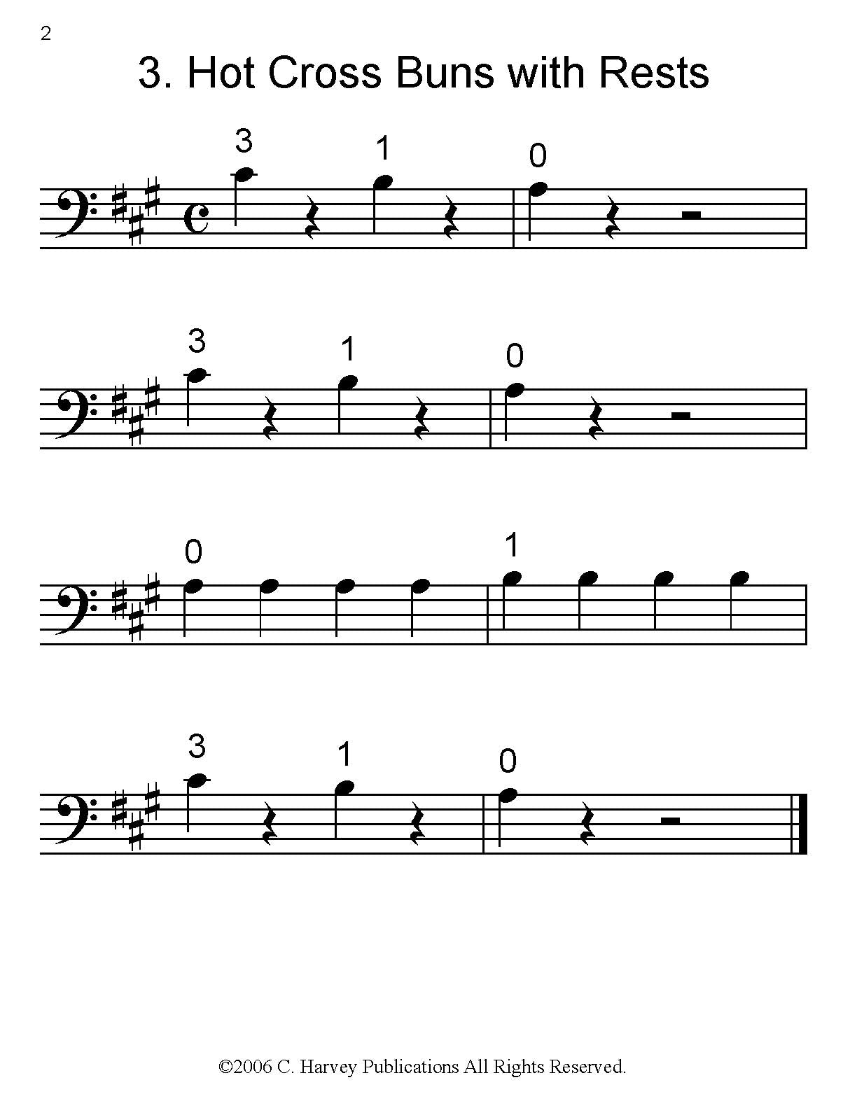 Hot Cross Buns Guitar Chords Hot Cross Bun / English (Easy Ukulele)